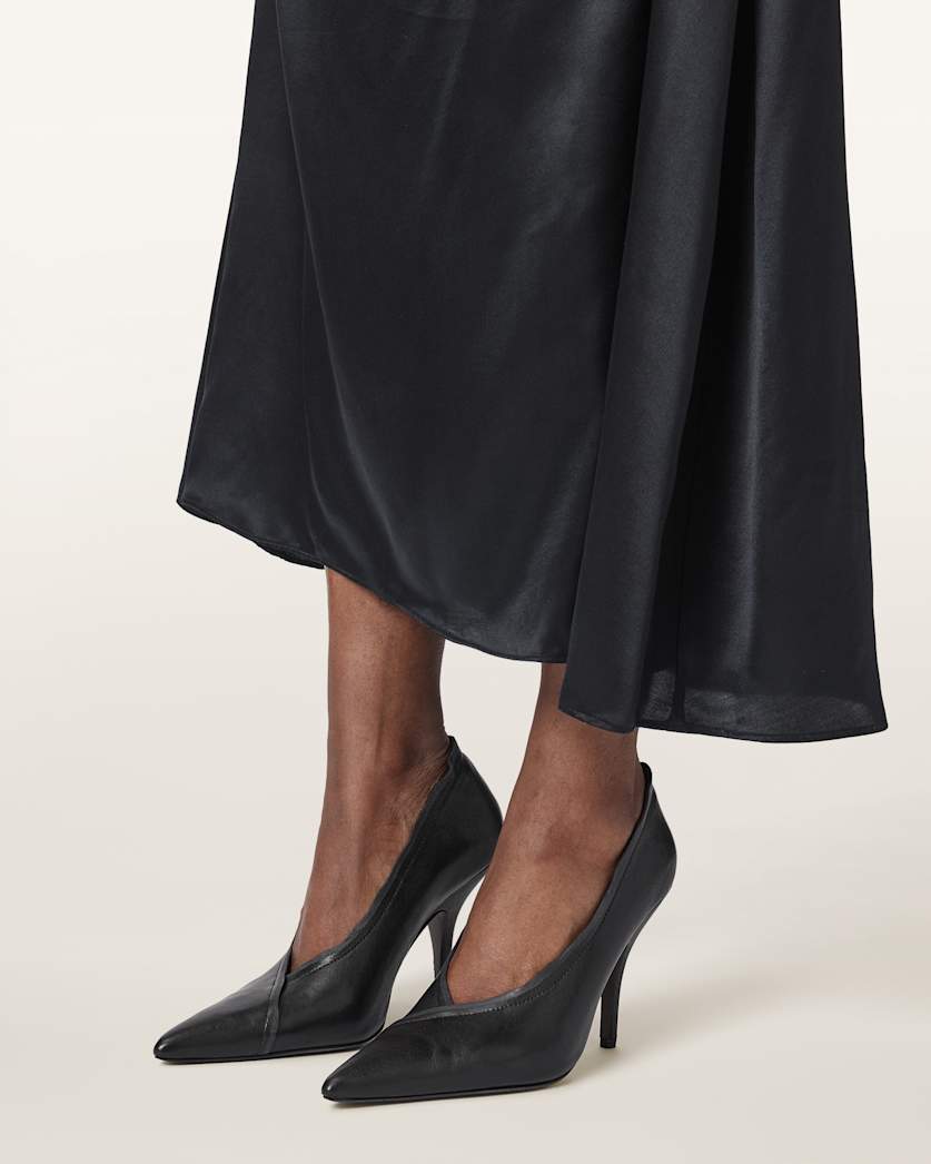 Vera Court Stiletto Heels Black | ALLSAINTS